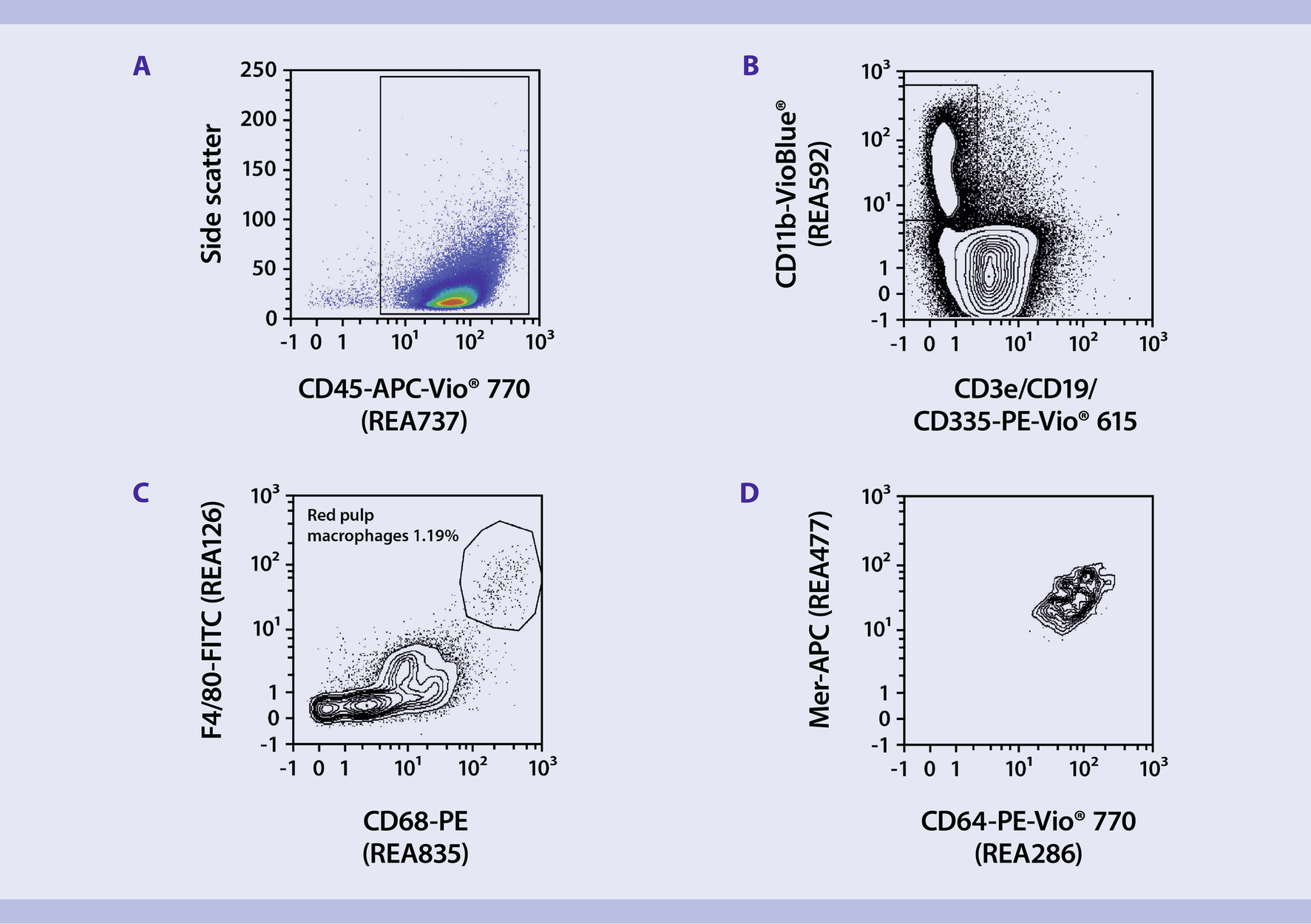 Immunophenotyping | Macrophages | Mouse spleen | Miltenyi Biotec | USA